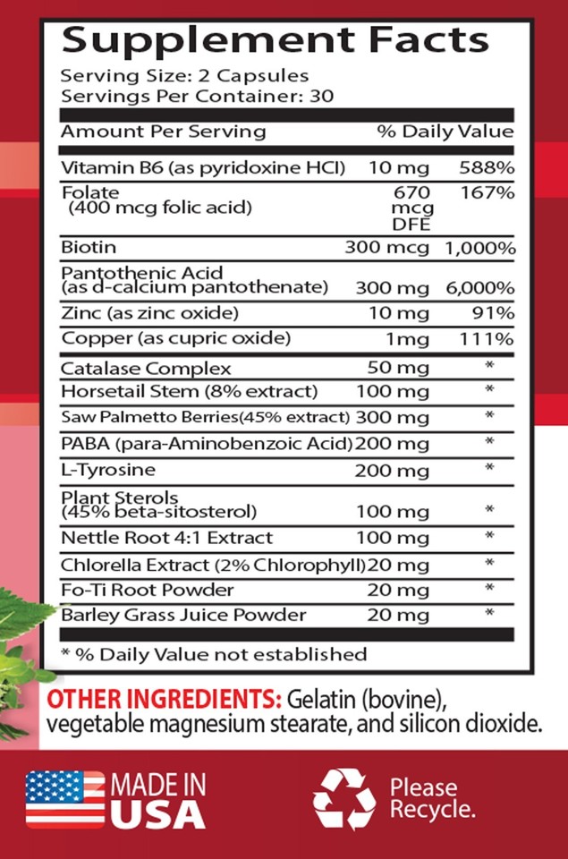 Biotin for strong hair - GRAY HAIR REVERSE - PABA supplement benefits 2 ...