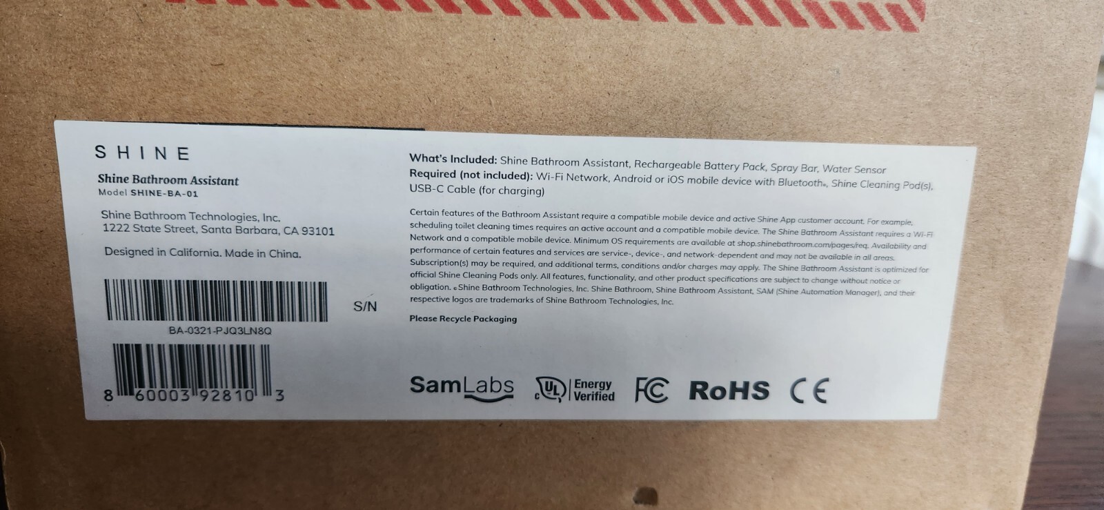 Shine Bathroom Assistant SBBAB1 & Tank Mounting Kit Both New In Box | eBay