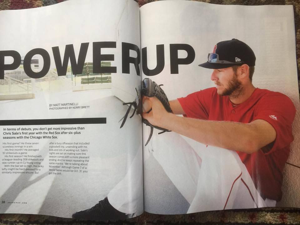 Chris Sale Boston Red Sox team issue the Improper Bostonian magazine 3 ...