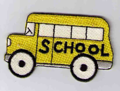 School Bus Patch. Fully embroidered Patch, 3 inch | eBay