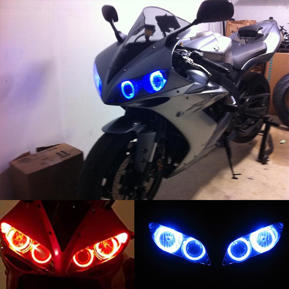 IR Clear RGB halo rings for Yamaha YZF R1 2004-2006 Headlight Demon ...