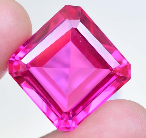 Flawless Natural Mogok Rose Pink Ruby Octagon Shape 47.65 Ct Certified ...