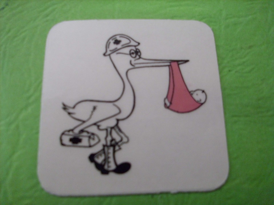 STORK BLUE OR PINK DECAL FOR VEHICLE BIRTH OF A BABY ON BOARD | eBay