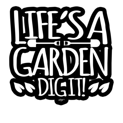 2 x Car Stickers lifes a garden dig it Decal Truck Bumper Laptop Window ...