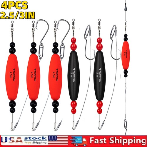 4PCS Fishing Bobbers Catfish Float Rigs EVA Foam Peg Floats Bait Rigs 2 ...