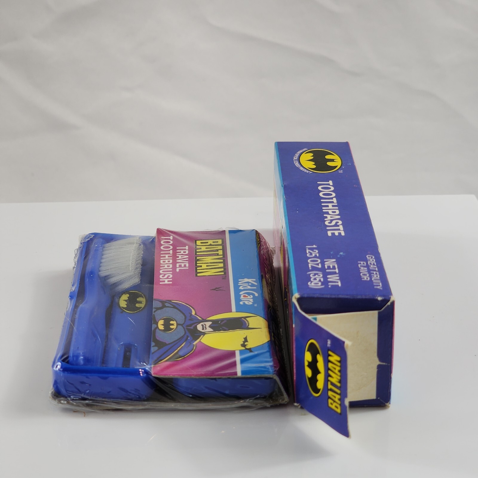 Vtg Batman Travel Toothbrush & Toothpaste 1991 Kids Care DC Comics ...