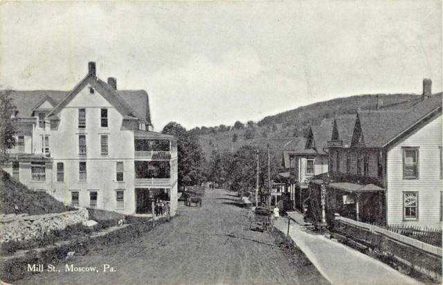 A View Of Mill Street, Moscow, Pennsylvania PA 1911 | eBay