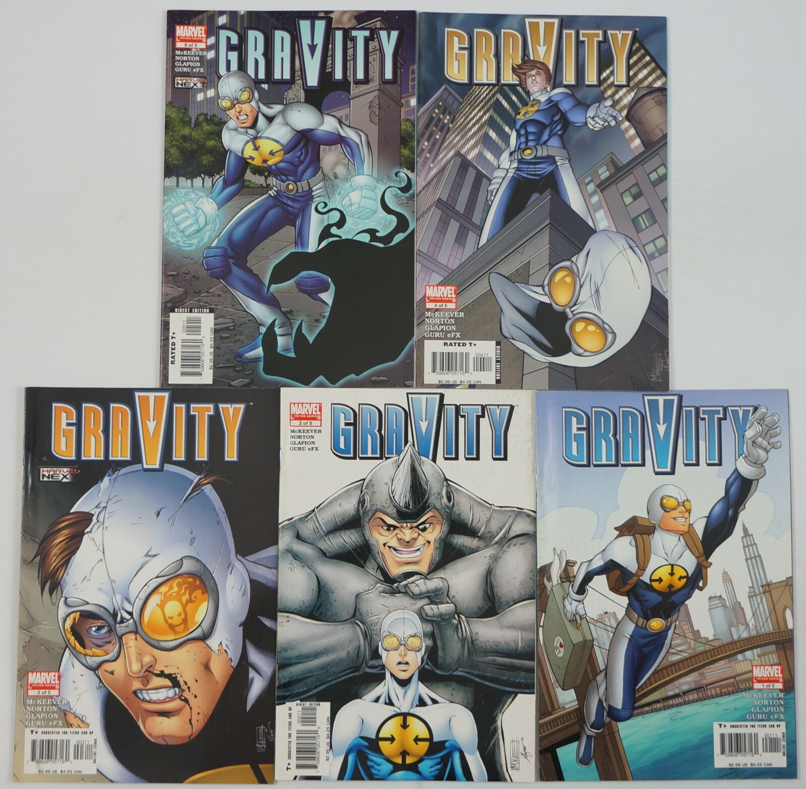 Gravity #1-5 FN/VF complete series - Sean McKeever Marvel Comics set ...