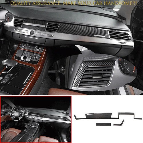 For Audi A8 S8 2011-2018 Carbon Fiber Center Console Instrument Dash ...