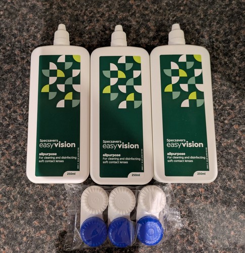 3 x SPECSAVERS EASY VISION ALL PURPOSE CONTACT LENSES SOLUTION 250ml | eBay