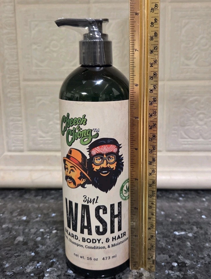 Cheech & Chong 3 In 1 Wash - Beard, Body, Hair Wash~16oz Pump | eBay
