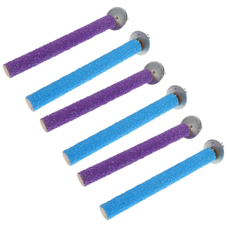 6 Pcs Parrot Claw Grinding Station Bird Perch for Cages Perches Birds ...