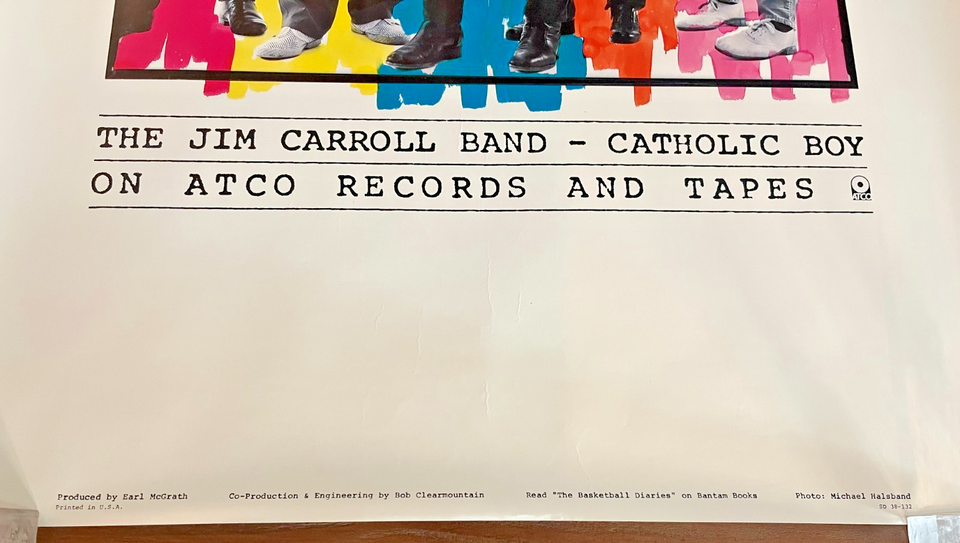 THE JIM CARROLL BAND RARE 1980 ORIGINAL CATHOLIC BOY ATCO LP PROMO ...