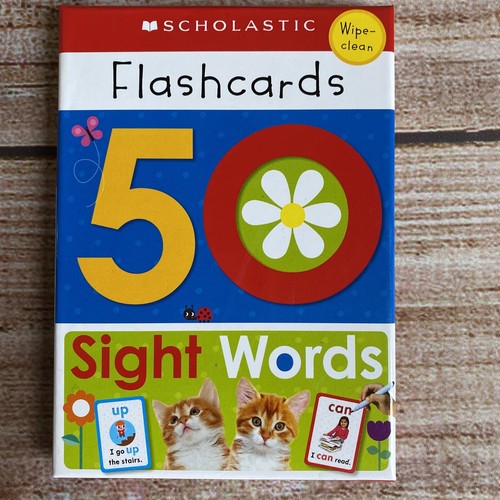 50 Sight Words Flashcards By Scholastic ~ Learn To Read & Write ~ Wipe ...