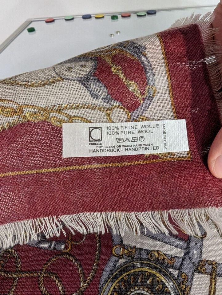 Codello - 100% Pure Woll - HandPrinted - Italy Vintage LARGE 34 ...