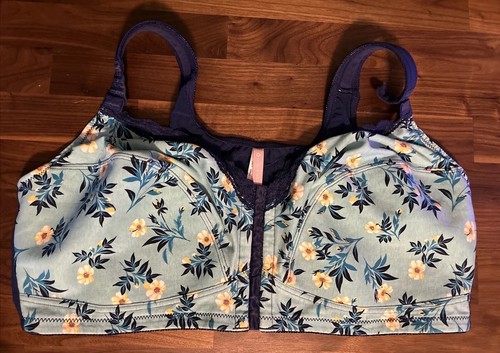 Front Closure Comfort Choice COTTON Bra 50DDD Floral WIRELESS | eBay