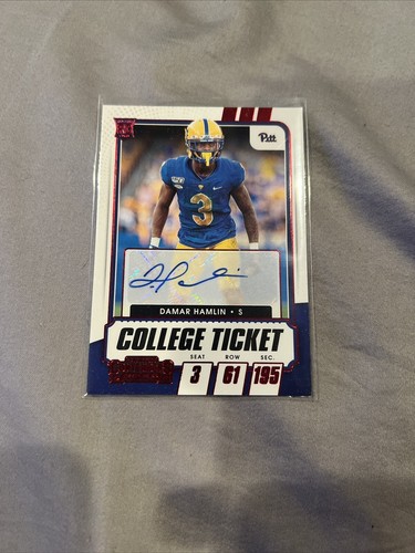 Damar Hamlin 2021 Contenders Draft Picks RC College Ticket Auto Bills ...