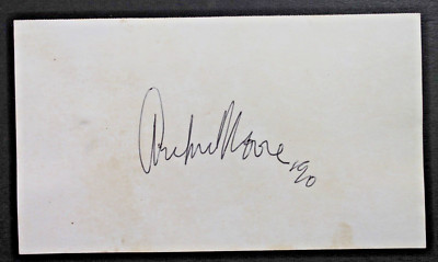 Archie Moore (d.1998) Light Heavyweight Boxer Signed Autographed 3x5 ...