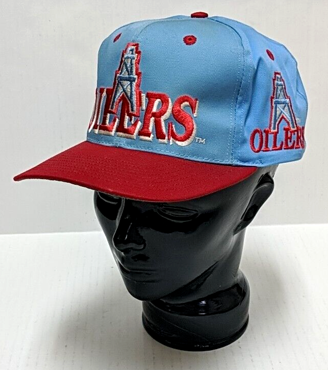 Vintage Houston Oilers SnapBack Hat Cap AJD Team NFL Football SAME DAY ...