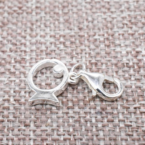 925 Sterling Silver Small Fish Clip On Charm Lobster Clasp for Bracelet ...