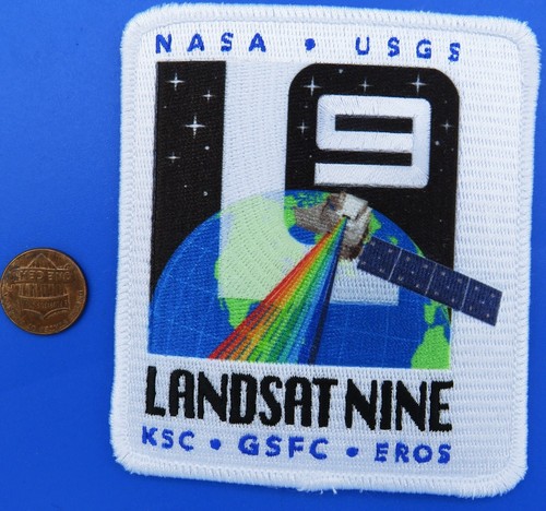 NASA PATCH vtg LANDSAT NINE Observation Satellite USGS KSC EROS GSFC | eBay