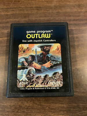 VTG 1978 "OUTLAW" Atari Game Cartridge Only CX2605 Sears Video Arcade ...