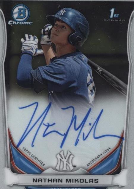 2014 Bowman Chrome - Prospect Autographs Nathan Mikolas #BCAP-NM (AU ...