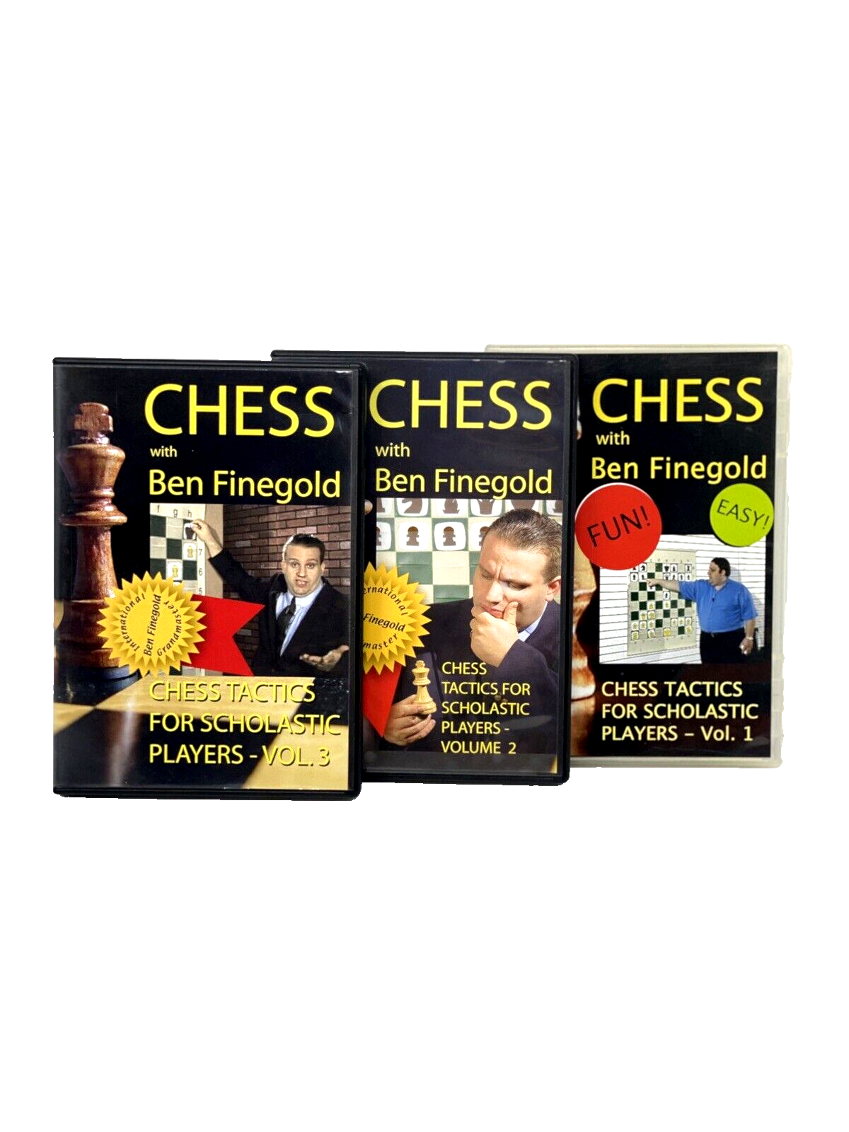 BEN FINEGOLD Chess Tactics for Scholastic Players - Volumes 1, 2 and 3 ...