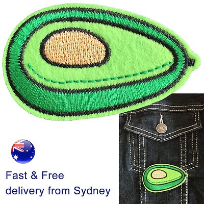 Avocado iron on patch food guacamole proud smashed avocado avo iron-on ...