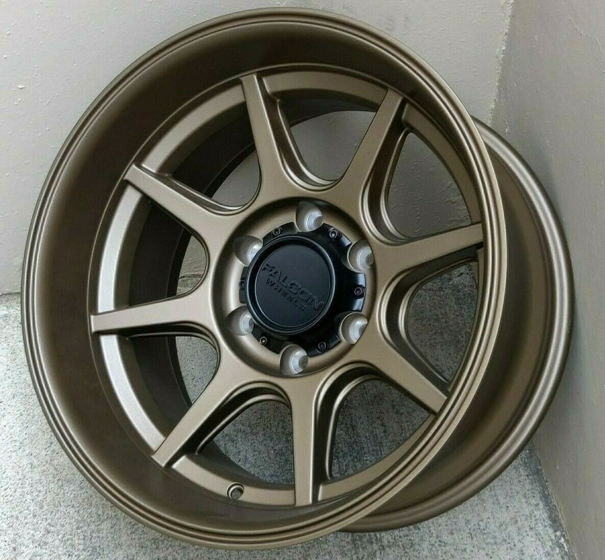 (4) Falcon T8 Seeker 17x9 -38 offset 6x139.7 Bronze 4Runner Tacoma ...