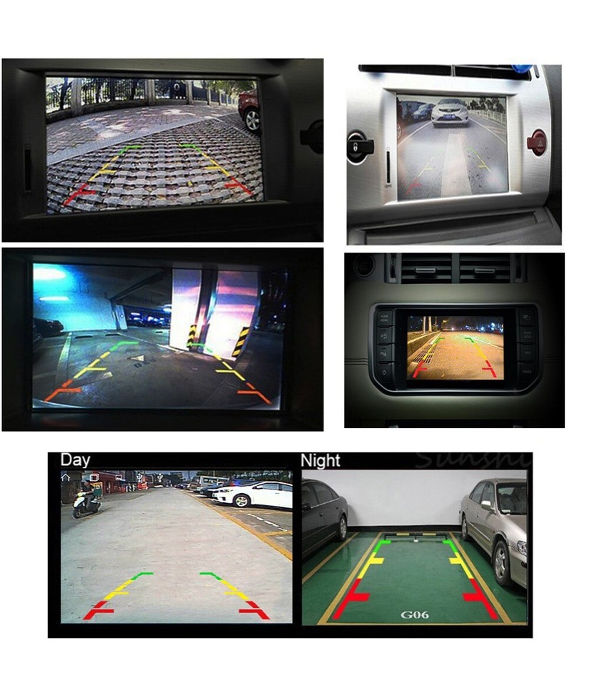 Rear View Reversing Camera Kit HD Night Vision Monitor Parking Car Van ...