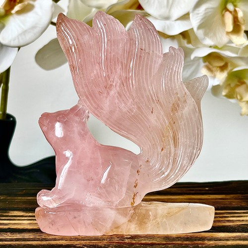 1.23LB Natural pink crystal quartz products, hand carved crystal ...