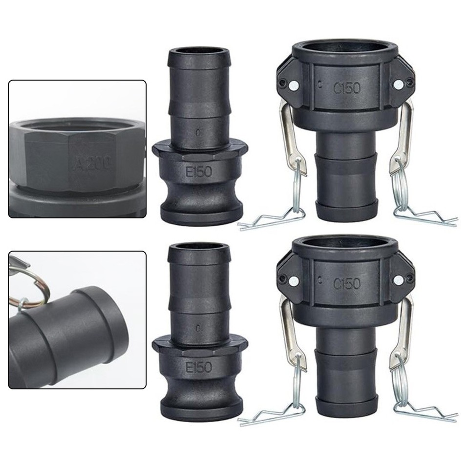 Camlock Fittings Set 112 Inch Polypropylene 2PC C Type Internal E Hose ...