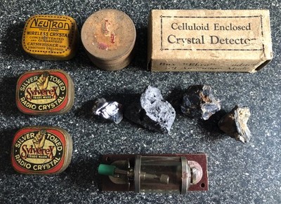 Mixed lot Vintage Antique Crystal Radio Crystals and Crystal Detector ...