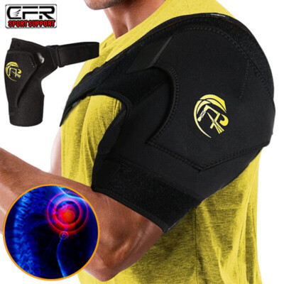 Shoulder Support Brace Rotator Cuff Adjustable Belt Sleeve Sprains Pain ...