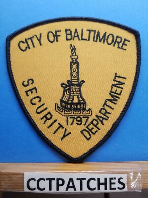 CITY OF BALTIMORE, MARYLAND SECURITY DEPARTMENT (POLICE) SHOULDER PATCH ...