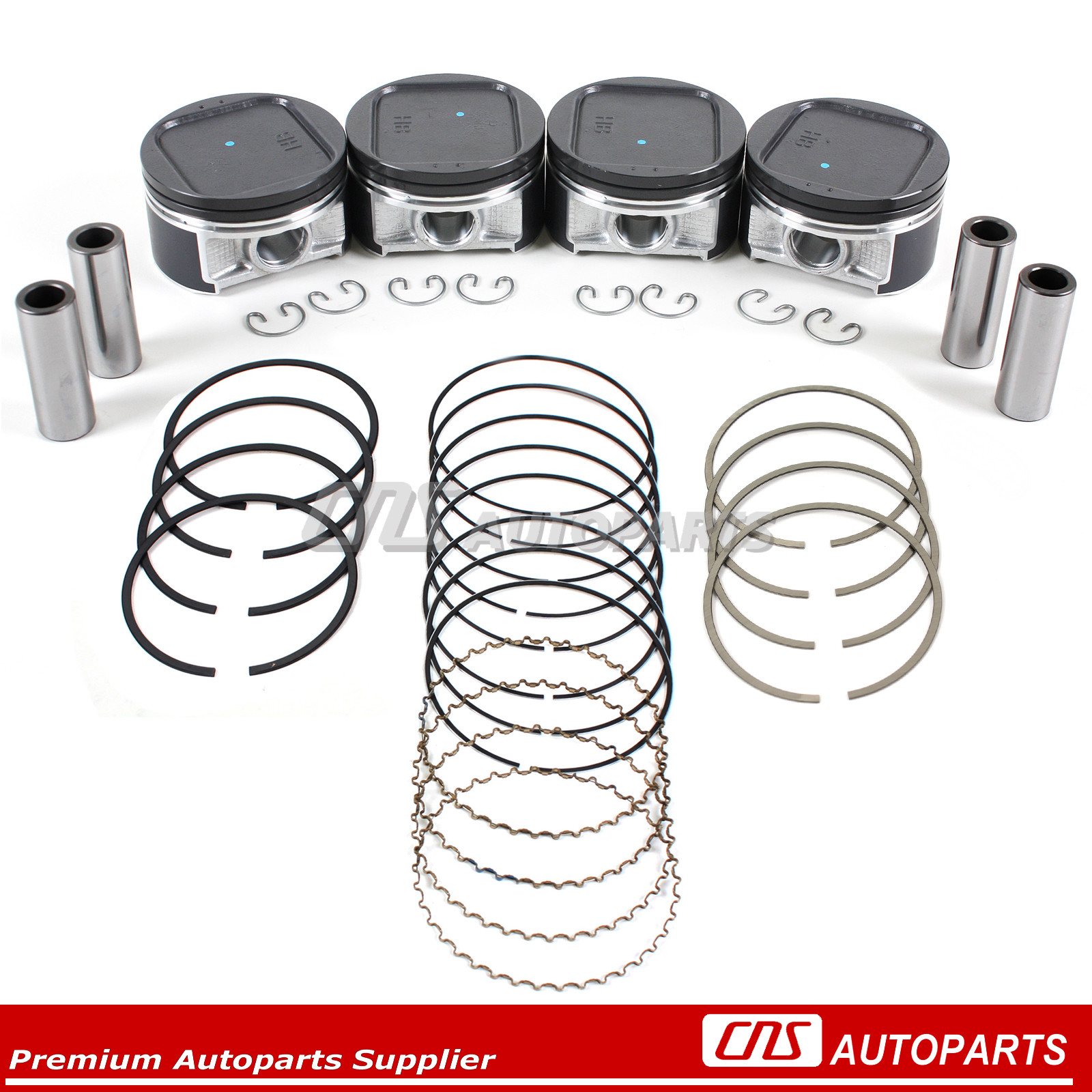 Pistons & High Performance Rings Fits 02-05 EJ205 EJ20 Subaru Impreza ...