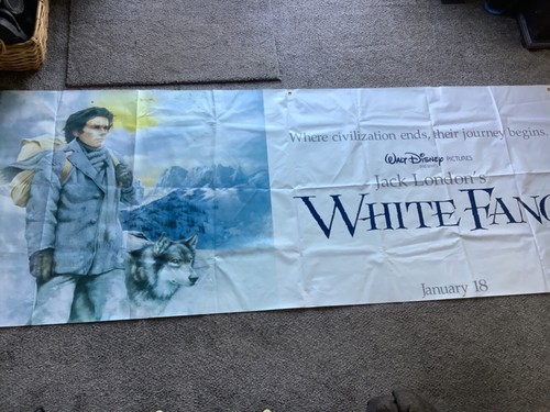 Rare Vintage Disney White Fang Movie Banner HUGE Collectible Item | eBay