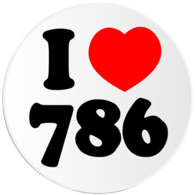 I Love 786 - 25 Pack Circle Stickers 3 Inch - Area Code Miami Dade ...