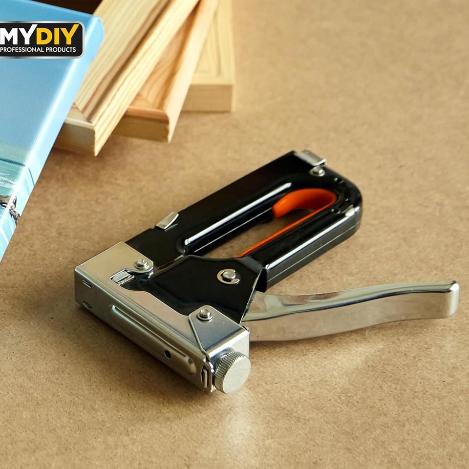 Staple Gun Heavy Duty Tacker Upholstery Nail Gun Fabric Wood Craft ...