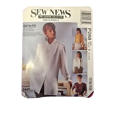 McCalls Sew News P268 Blouse Sewing Pattern Sizes 14-18 | eBay