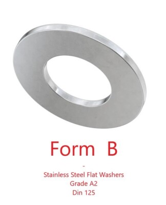 FORM B THIN WASHERS STAINLESS STEEL M5 M6 M8 M10 M12 M14 M16 M20 M22 ...