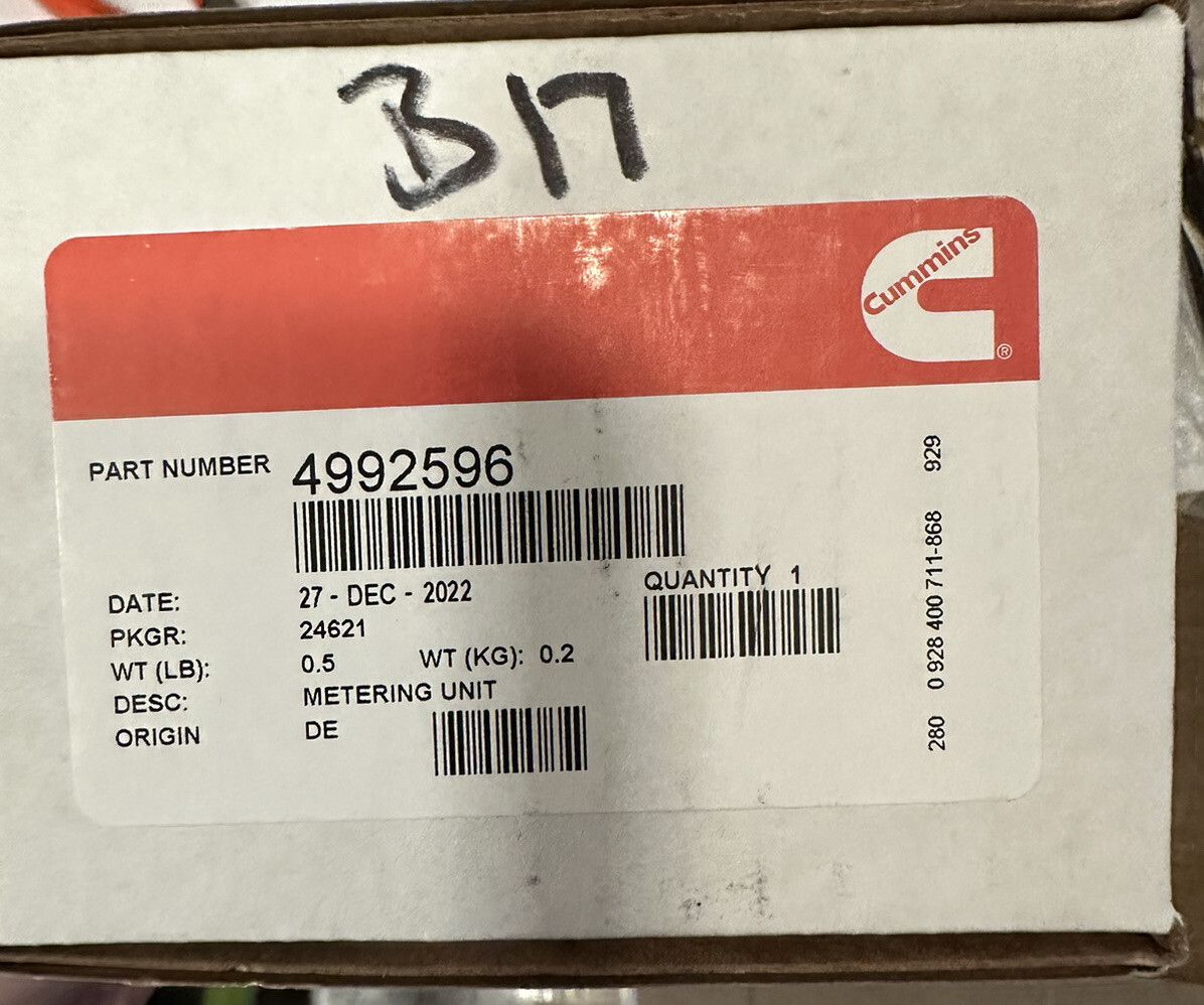 Cummins Genuine OEM Metering Unit 4992596 for sale online | eBay