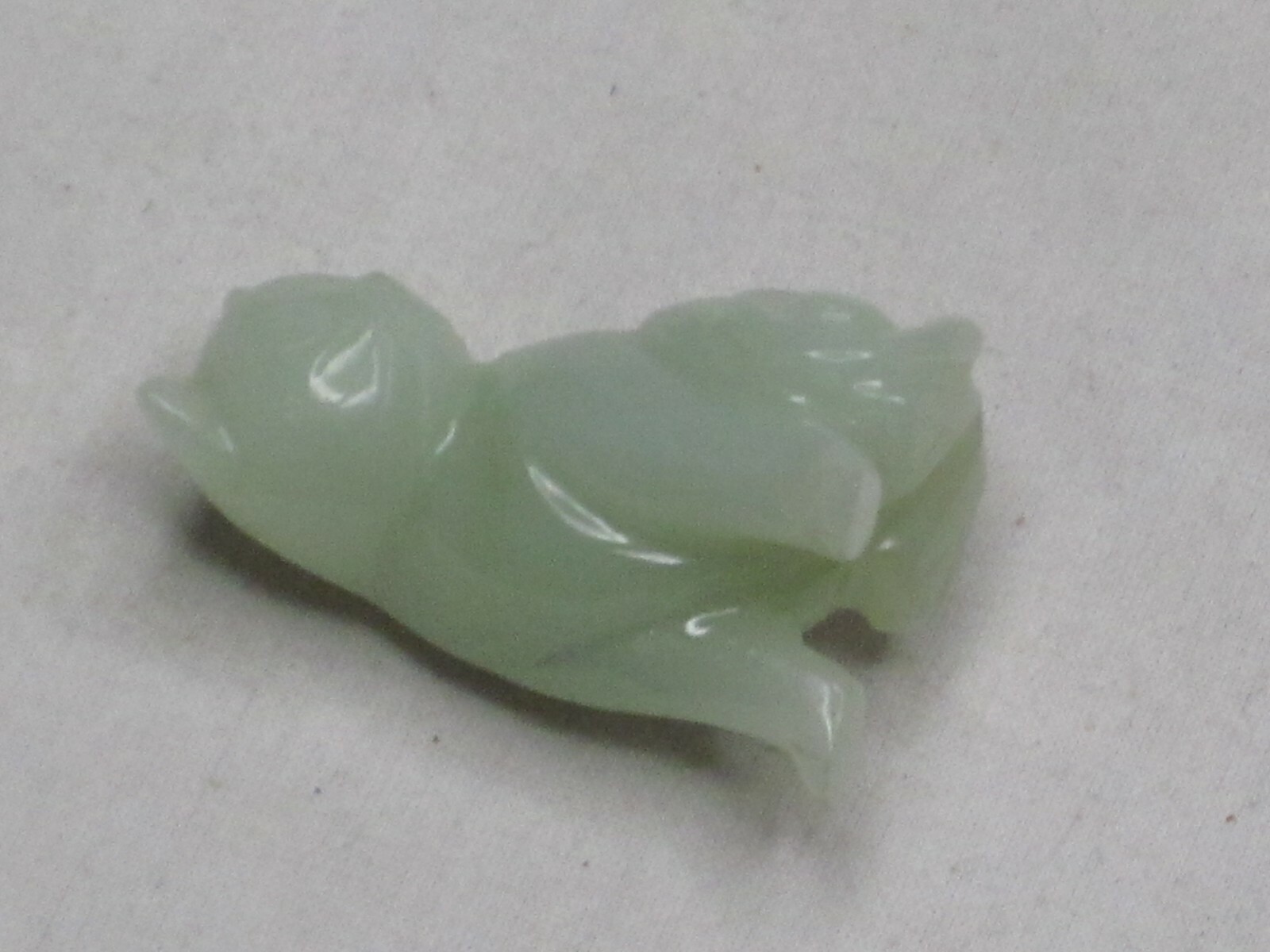 small vintage carved polished jade kitty cat kitten figure sculpture ...