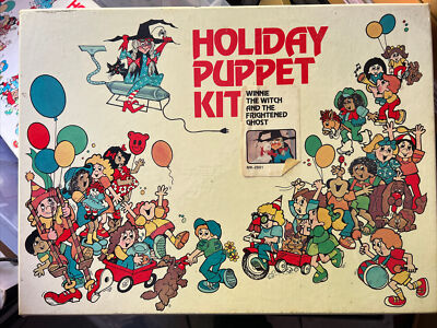 1977 Vintage Holiday Puppet Kit - The Witch And The Frightened Ghost MK ...