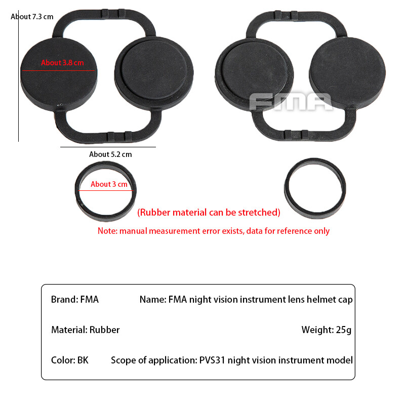 FMA PVS31 Lens Rubber Cover Night Vision Goggles Lens Caps Protective ...