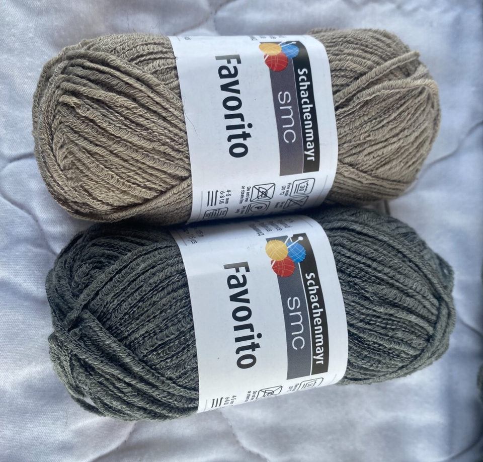 NEW 40 SKEIN LOT SCHACHENMAYR SMC FAVORITO YARN 00010 TAUPE & 00092 ...