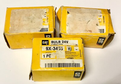 LOT OF 3 CATERPILLAR CAT 9X 3465 HeadLight Lamp Bulb 24 VDC GE 75/70W ...