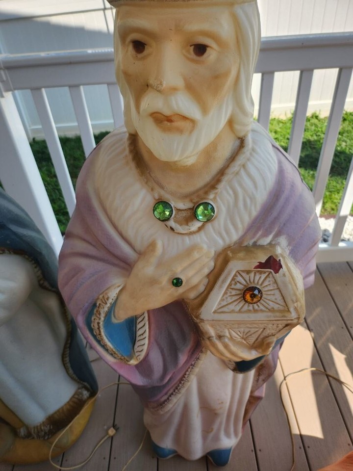 VINTAGE 47" POLORON WISEMAN LIGHTED BLOW MOLD With Jewels | eBay