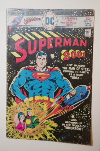 Vintage SUPERMAN #300 DC Comics 1976 SUPER MAN YEAR 2001!!***Bronze Age ...